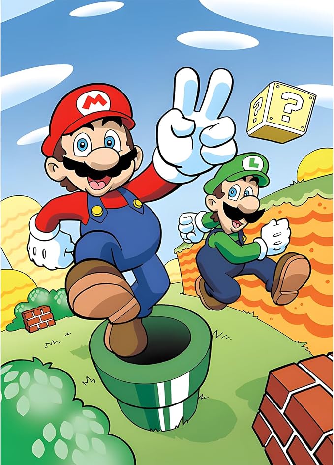 Amazon.com: MOGTAA Mario Diamond Art Painting Kits for Adults, Anime ...