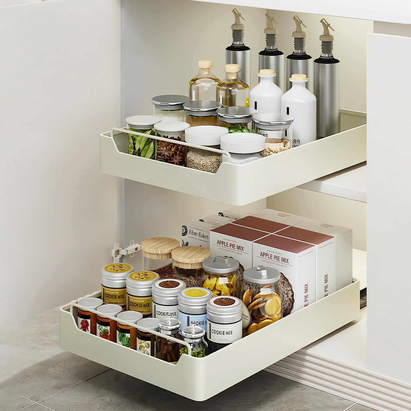 Amazon.com: 2 Pack Pull Out Cabinet Organizer, Slide out Drawers for ...