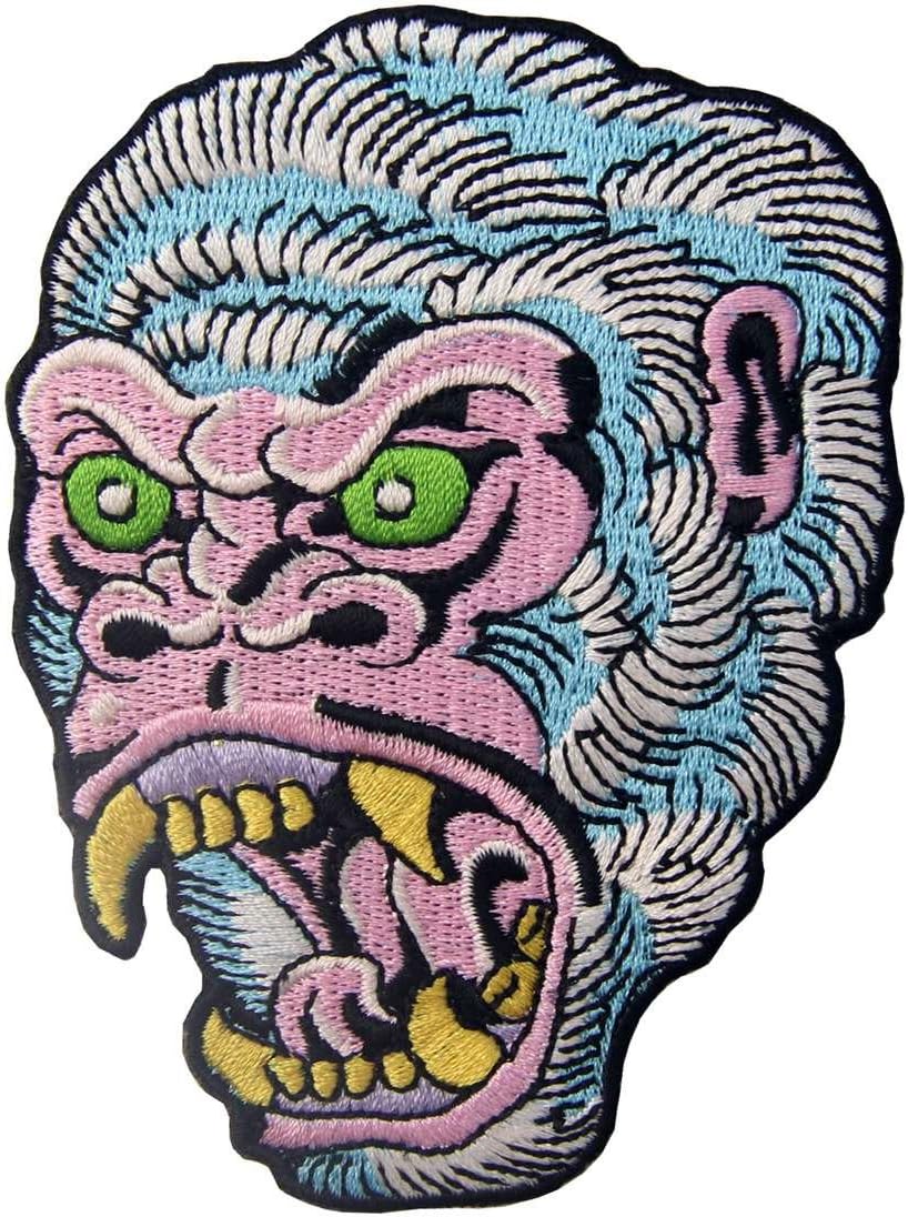 Amazon.com: Gorilla King with Gold Crown Embroidered Patch. Iron On ...