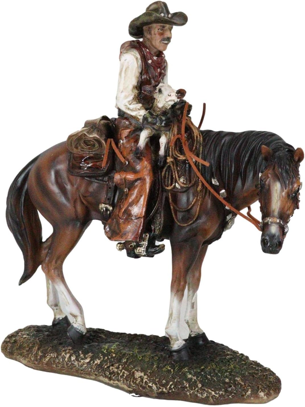 Amazon.com: Ebros Gift Western Desert Cowboy On Saddleback Riding Brown ...