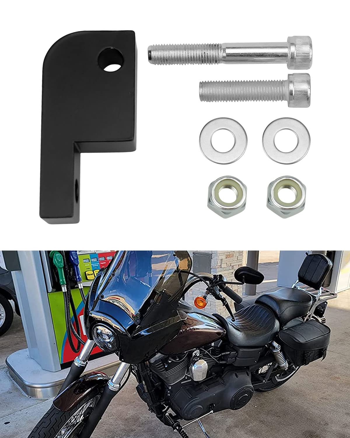 Headlight Extension Block for 39-49mm Fairing Front End Fit for Harley ...