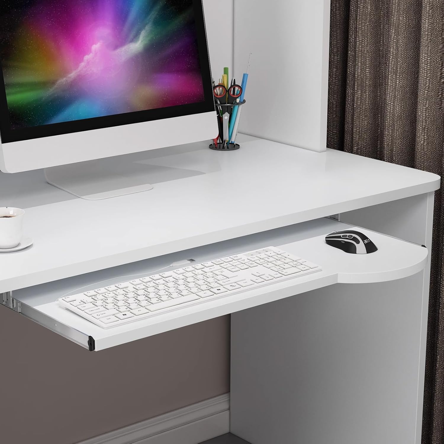 Amazon.co.jp: Ergonomic Keyboard Tray, Adjustable Keyboard Tray, Under ...