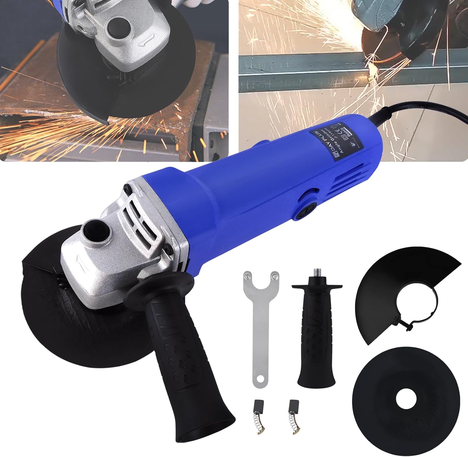 Professional Corded Angle Grinder, Electric Angle Grinder 4.5 Inch with ...