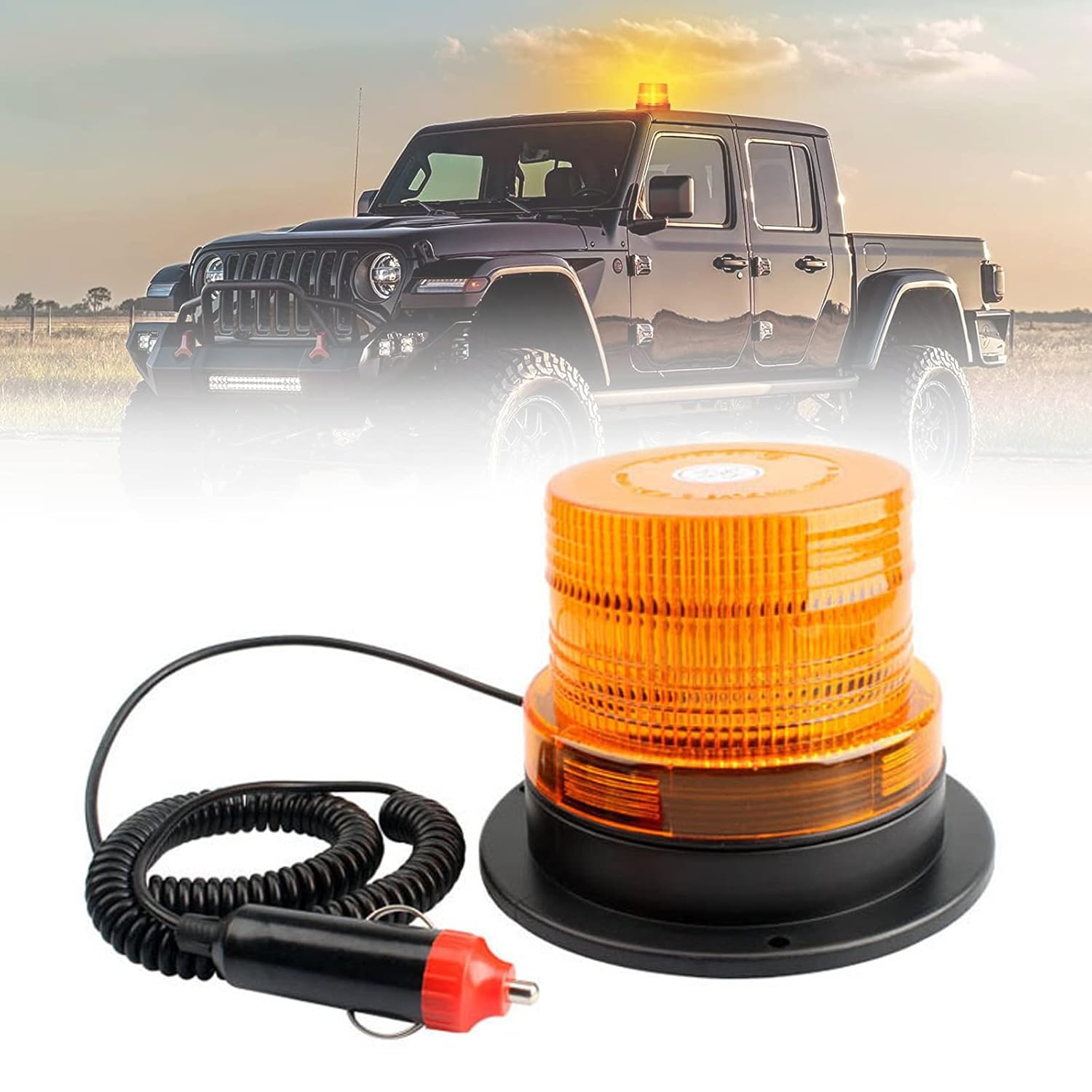 40 LED Strobe Light 9W Amber LED Warning Flash Beacon Lights, Warning ...