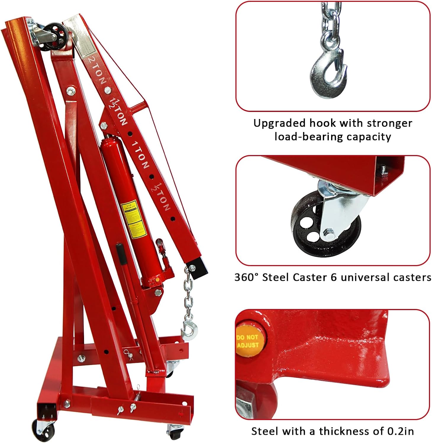 Engine Hoist, 2 Ton Folding Cherry Picker Shop Crane Nepal | Ubuy