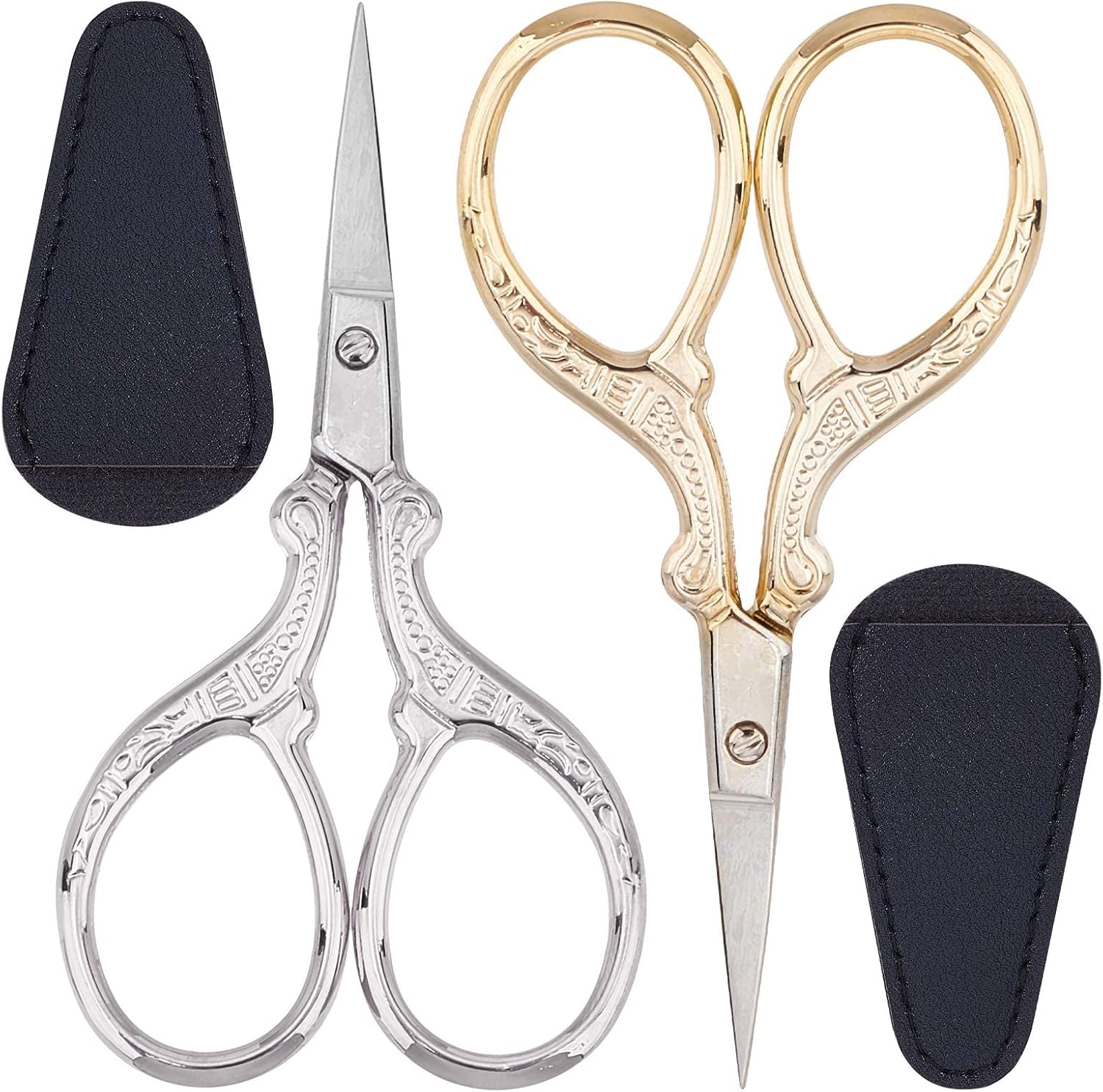 Amazon.com: SUNNYCLUE 2Pcs 2 Colors Embroidery Sewing Scissors Detail ...