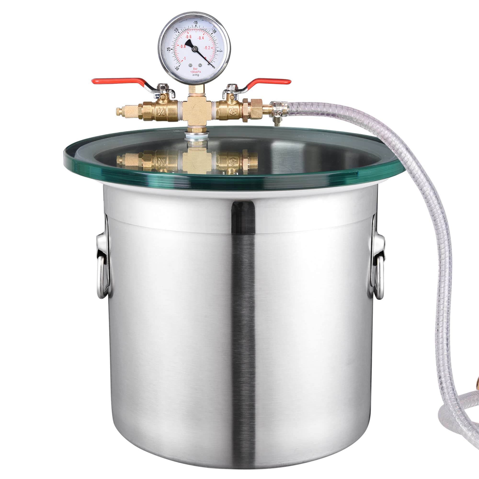 Snapklik.com : 3 Gallon Stainless Steel Vacuum Chamber Tempered Glass ...