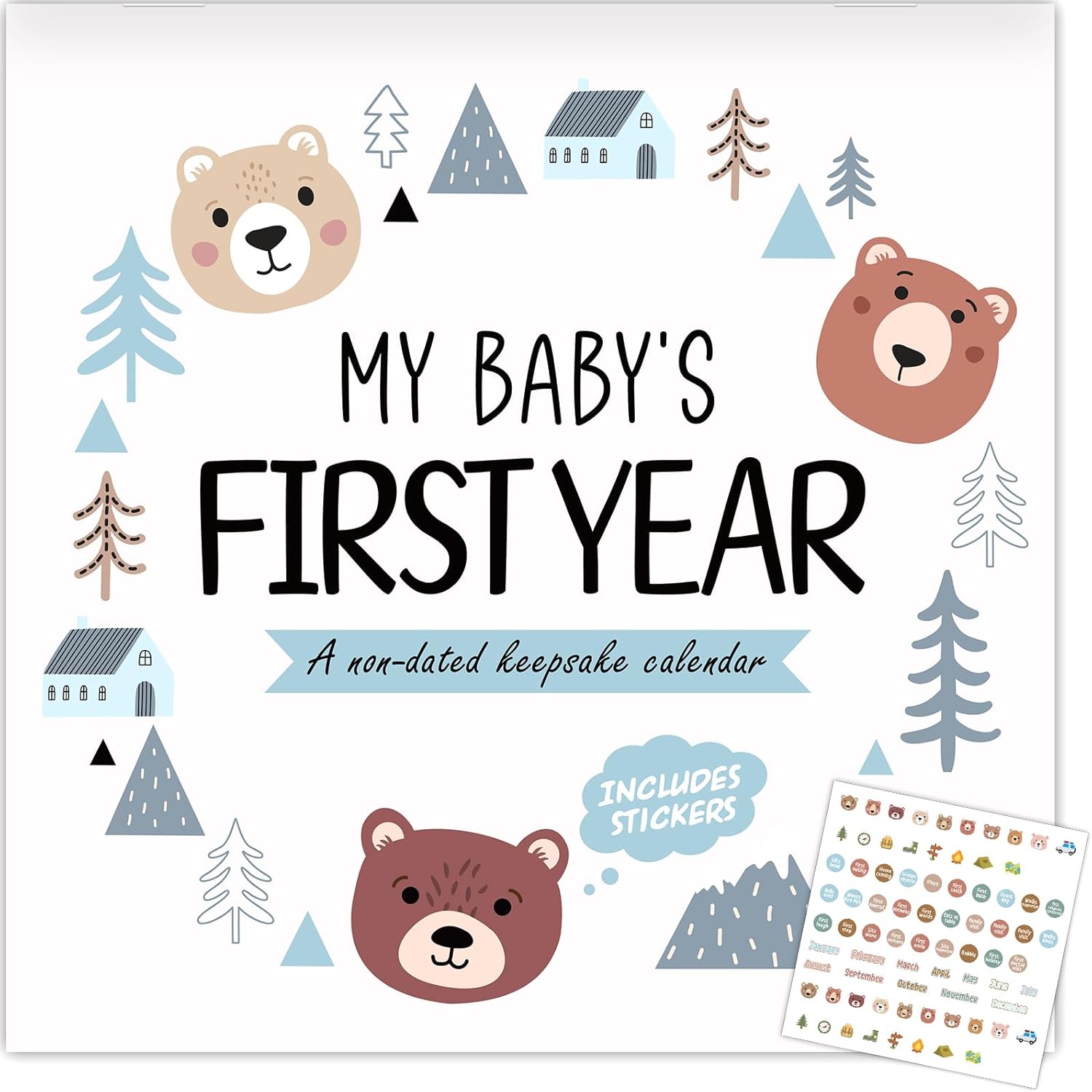 Amazon.com: CHUNNIN Little Camper Baby's First Year Calendar with ...