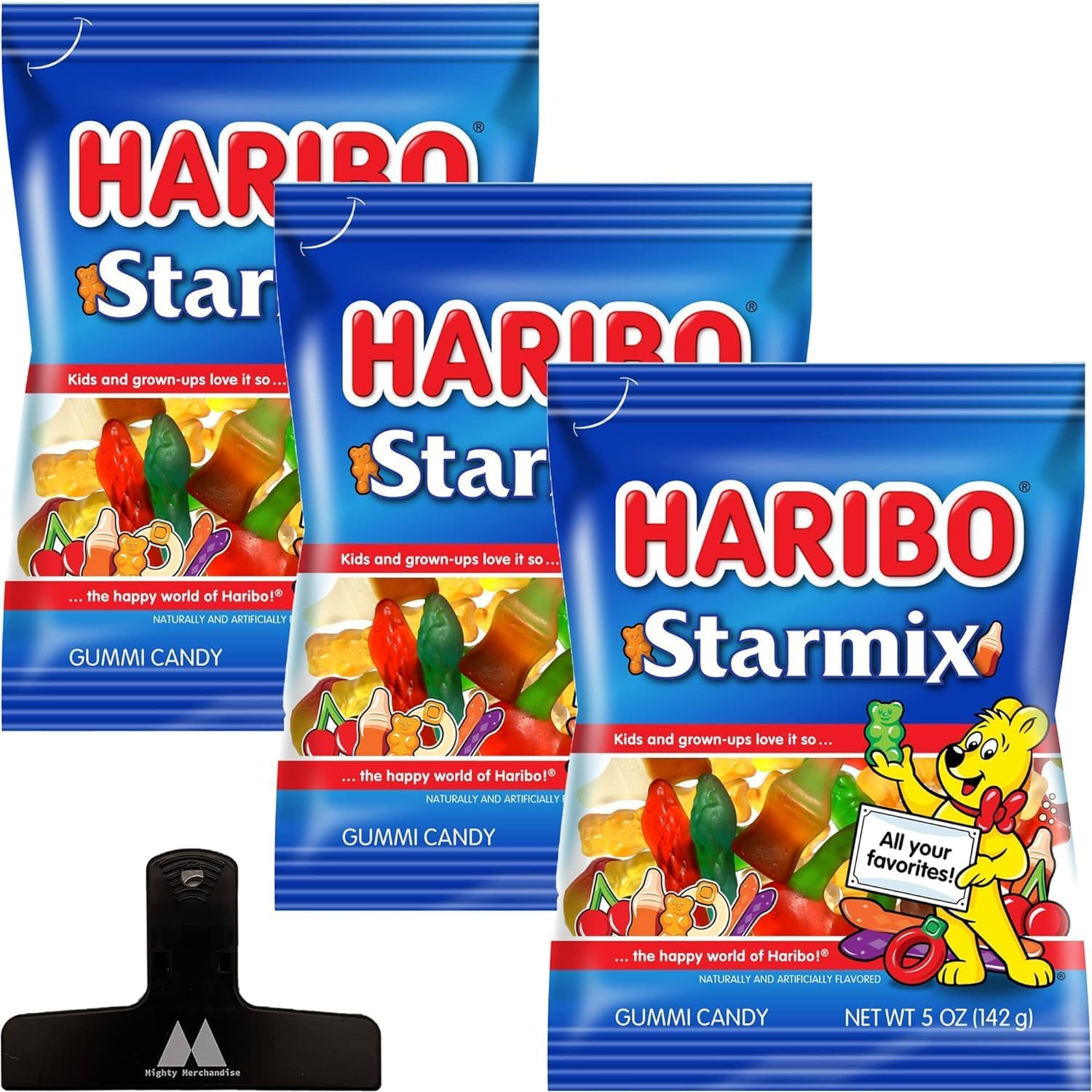 Amazon.com : Haribo Star Mix Gummy Candy - 5 oz Bags (Pack of 3 ...