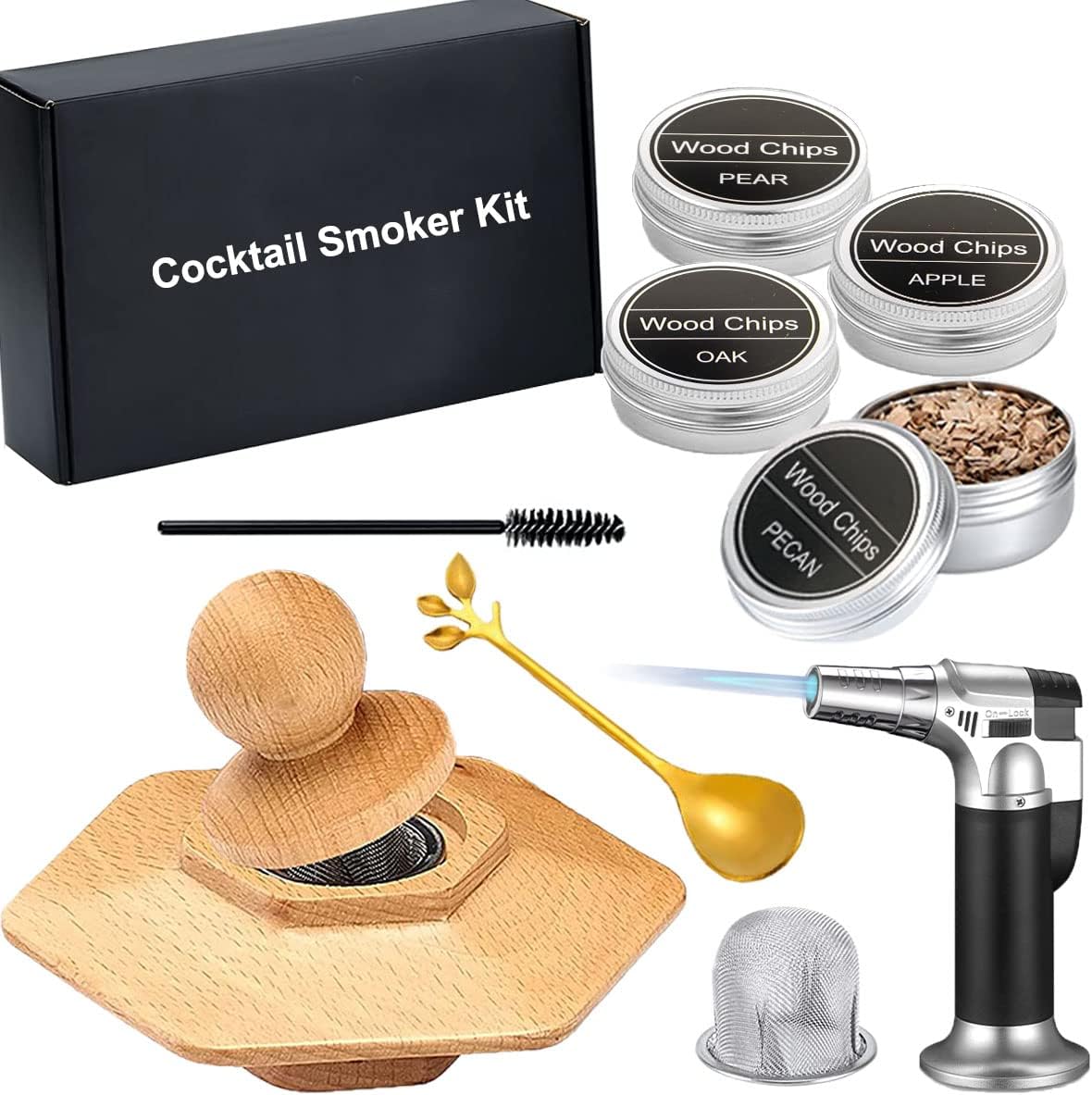 Amazon.com : Cocktail Smoker Kit With Torch- Drink Infuser 4 Flavors ...