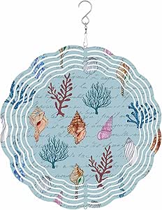 Amazon.com: LEOKOTI Blue Coastal Wind Spinners for Yard and Garden, 3D ...