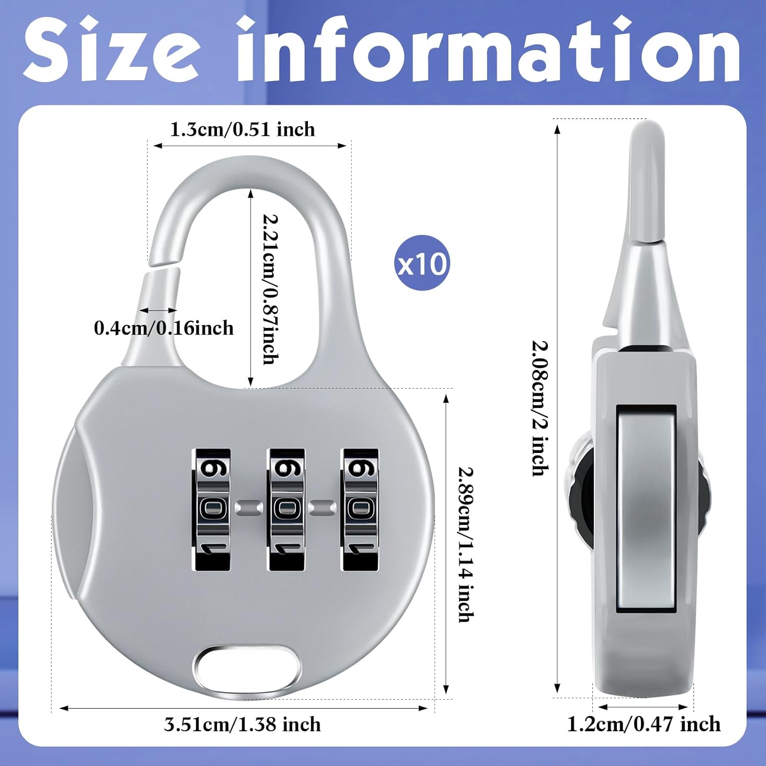 Moxweyeni 10 Pcs 3 Digit Combinations Padlock Safe Philippines | Ubuy