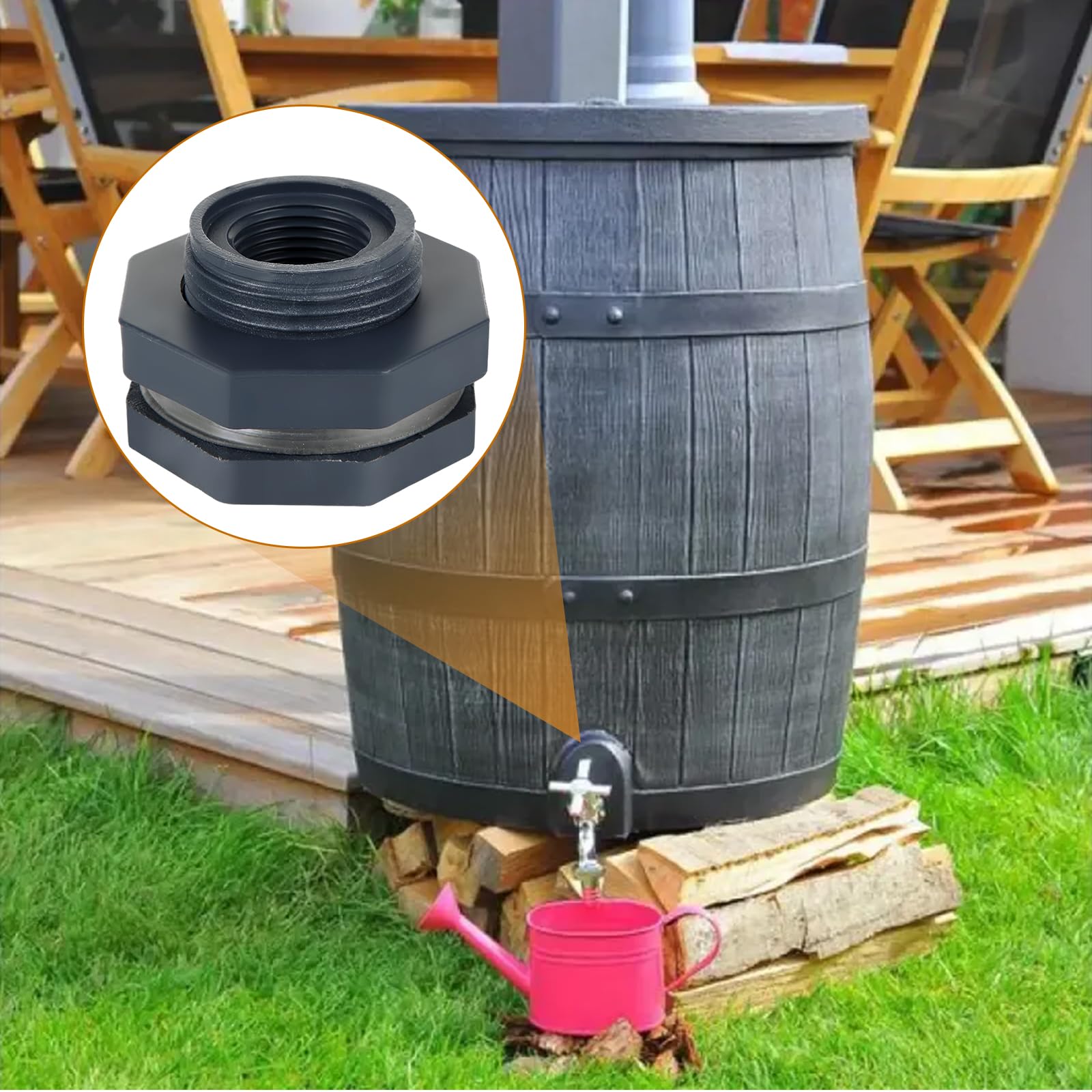 Snapklik.com : YOUNTHYE 10PCS Bulkhead Fitting 1/2 Inch Double Threaded ...