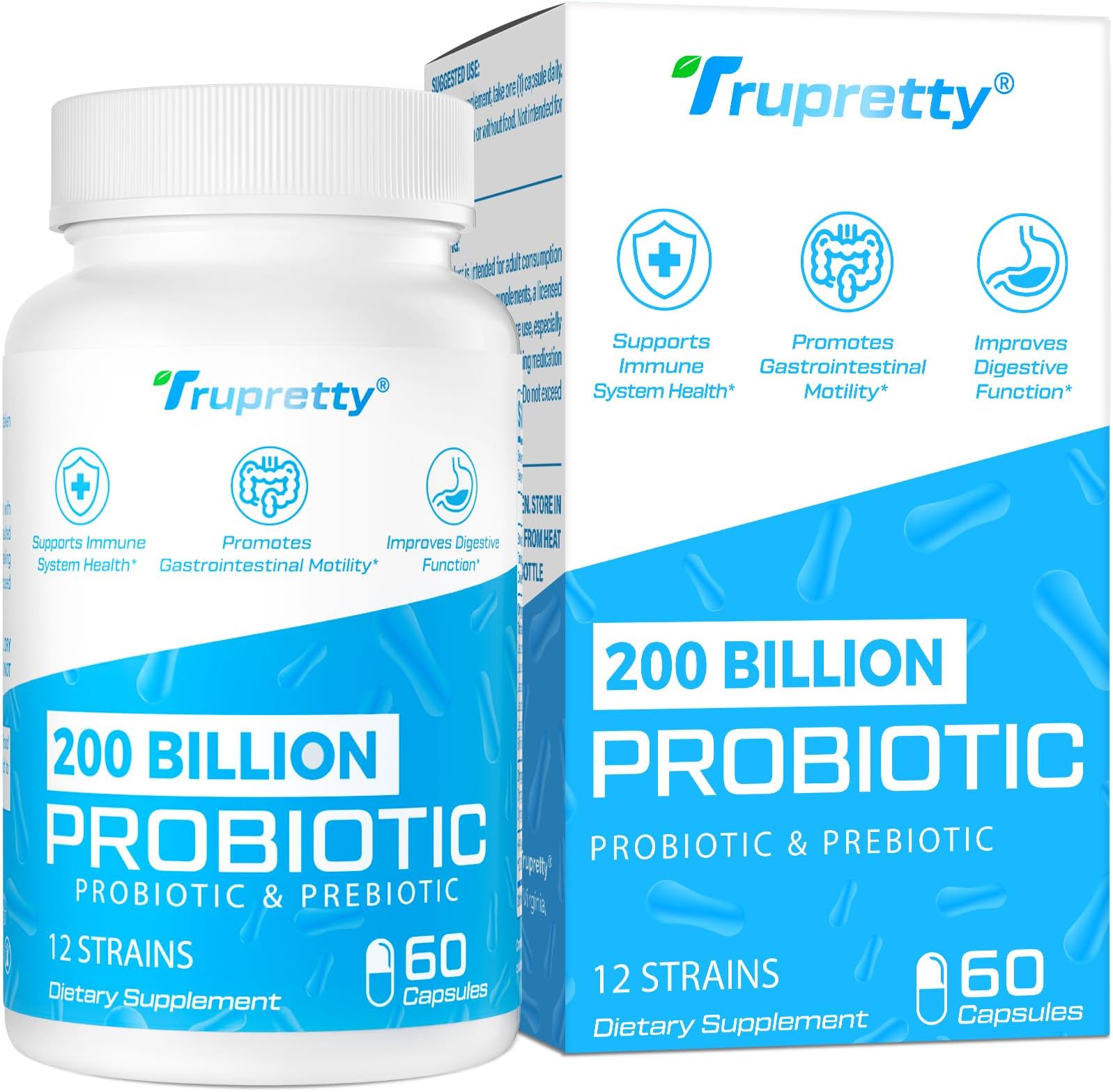 Amazon.com: 200 Billion Cfus 12 Strains Probiotics - Probiotics for ...
