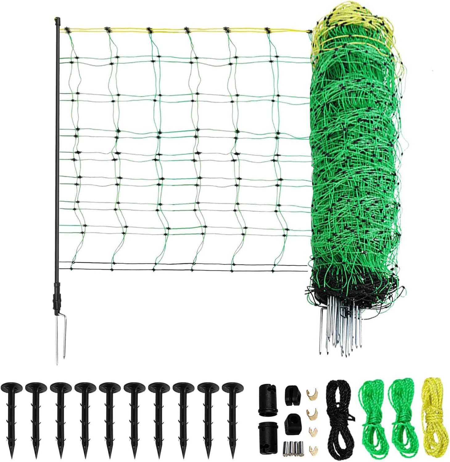 Carivia Electric Fence Netting,35.4” H x 164’ L Electric Netting Fence ...