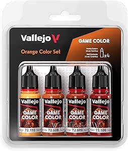 Amazon.com: Vallejo Game Color Set 72381 Orange Color Set (4x18ml ...