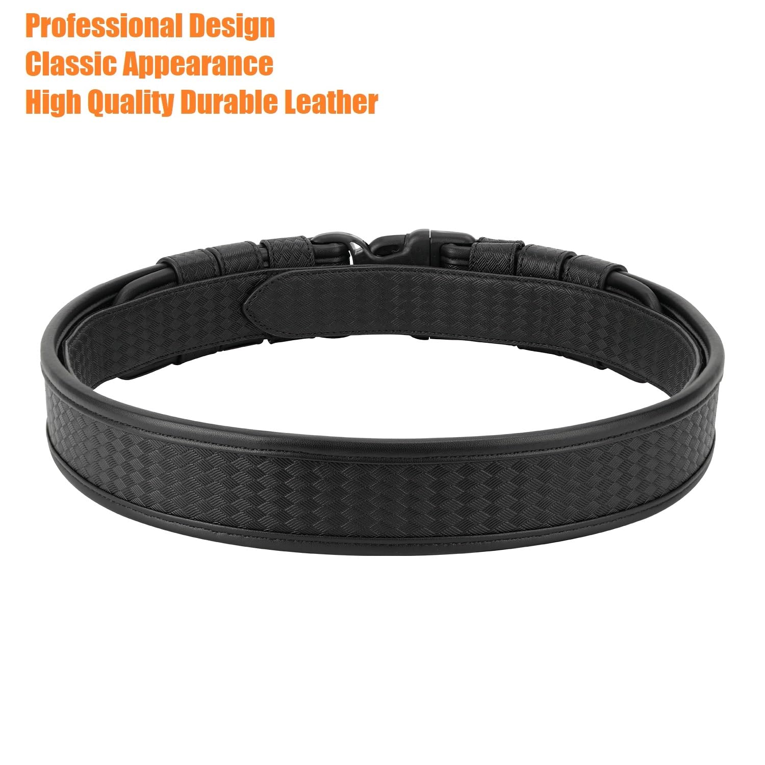 Snapklik.com : 2" Basket Weave Duty Belt w/Hook Lining 4 Keepers 1.5 ...