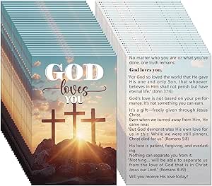 cosmisun Gospel Tract Card Bulk 240 Pcs God Love You Salvation Plan ...