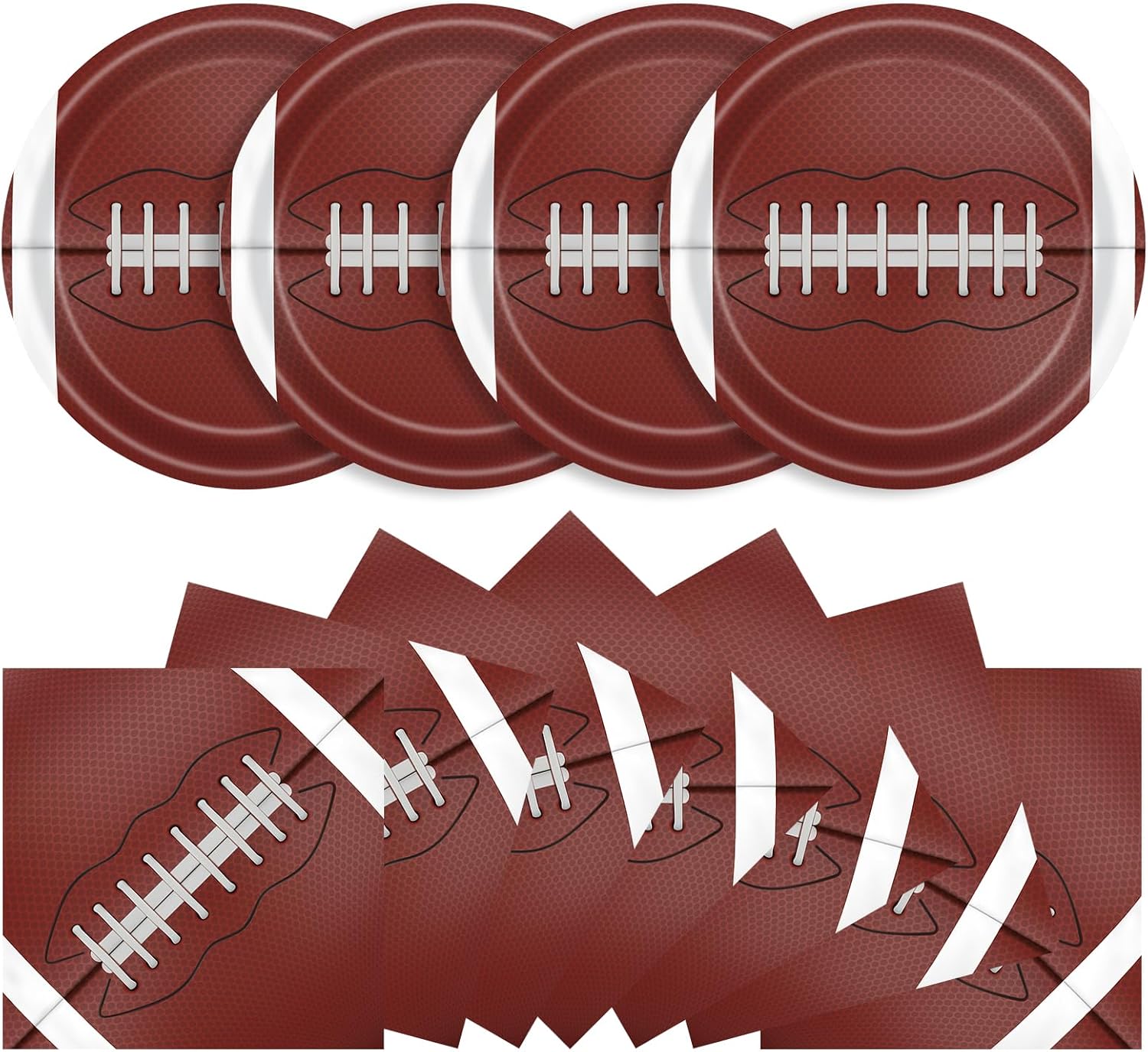 Amazon.com: KFJBPB 40 Pcs Football Plates and Napkins Party Supplies ...