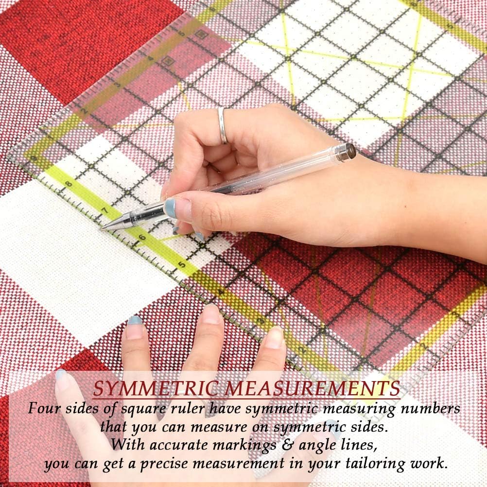 DIY Handmade Patchwork Ruler 4 Piece Set, Square Sewing Ruler Square ...