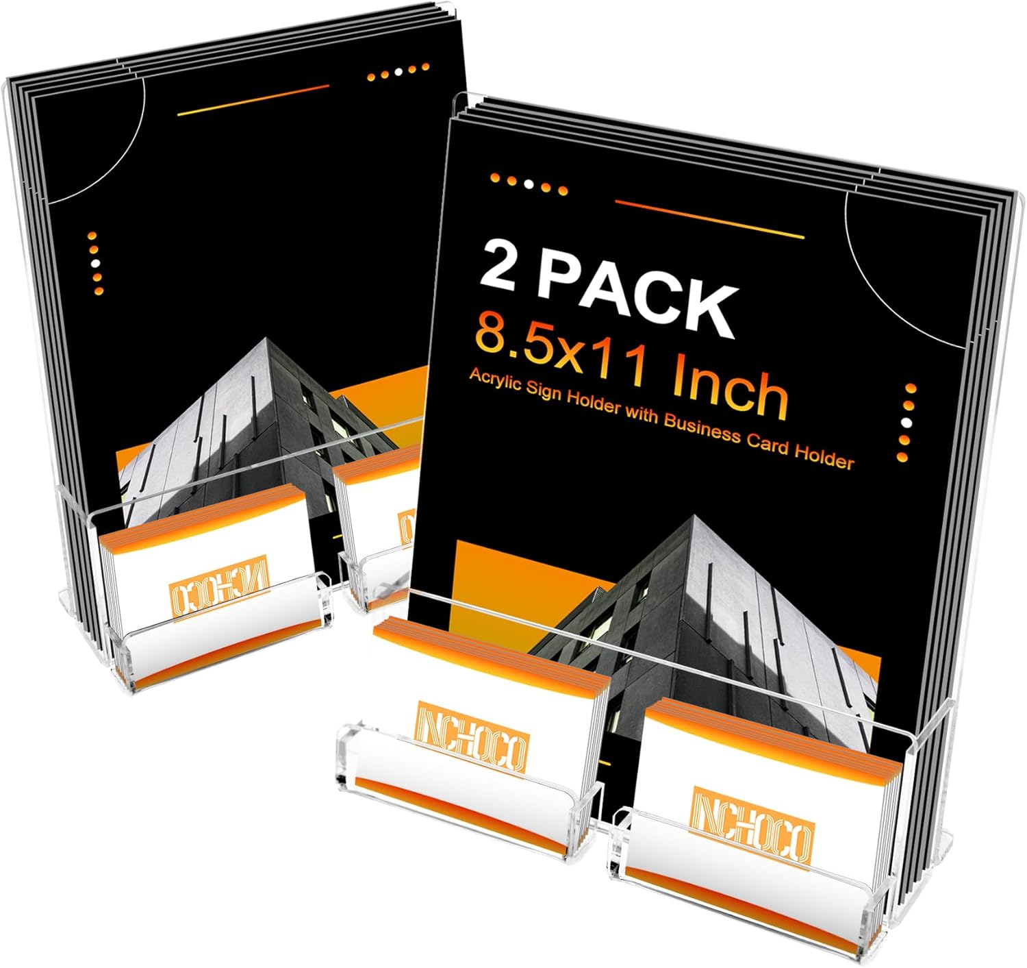 Amazon.com : Acrylic Brochure Holder 8.5 x 11 Inches Clear Plastic ...