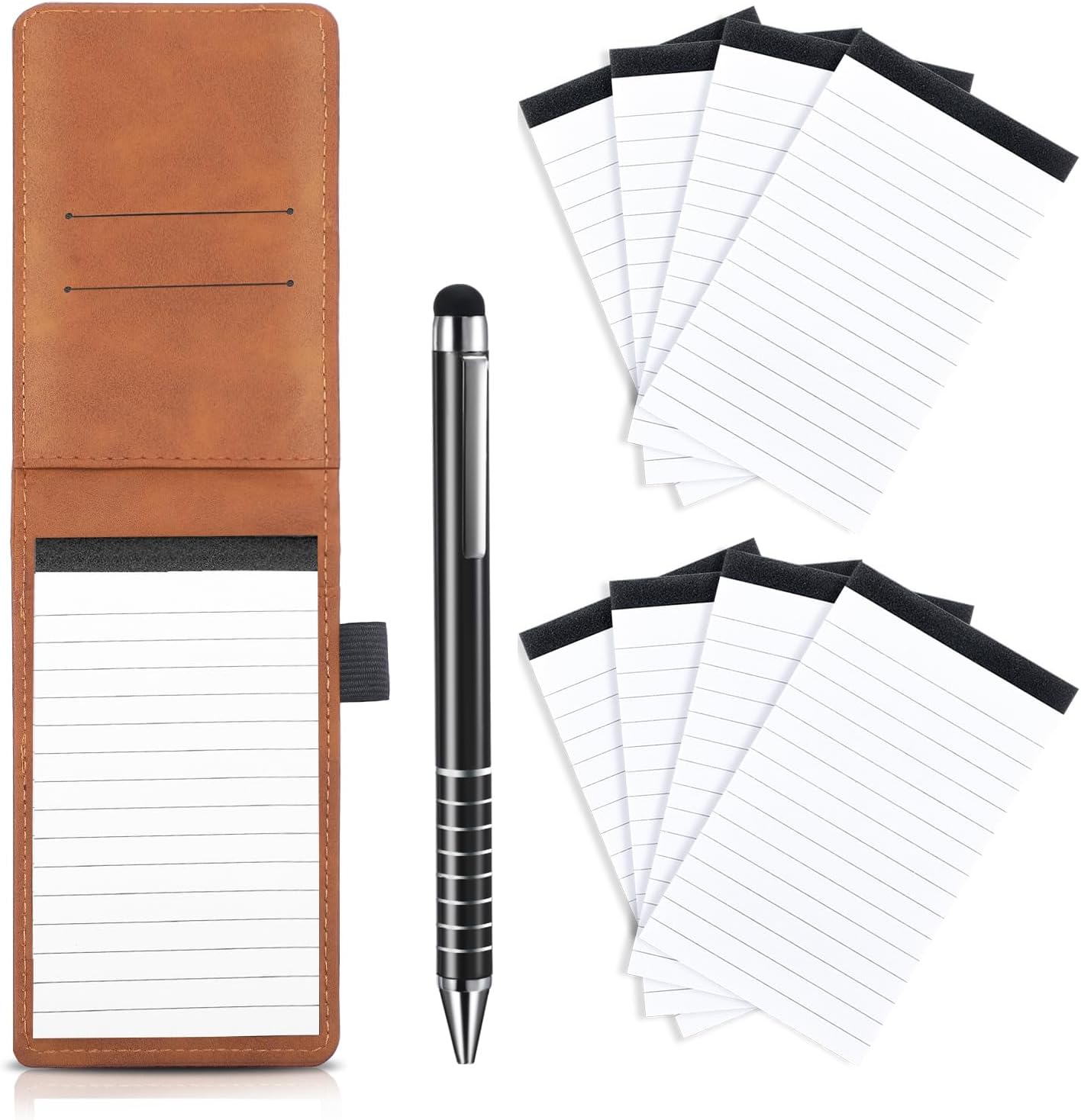Outus 10 Pcs Mini Pocket Notepad Holder Set Included Small Leather ...