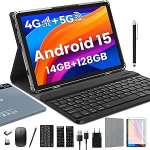 ZONKO 2024 Latest Android 14 Tablet 10 Inch with SIM Slots, 14GB RAM ...