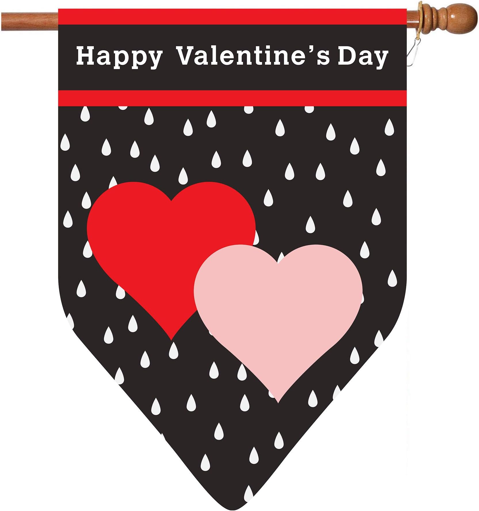 Amazon.com : Valentine's Day Flag,Valentine's Heart Garden Flag 12x18 ...