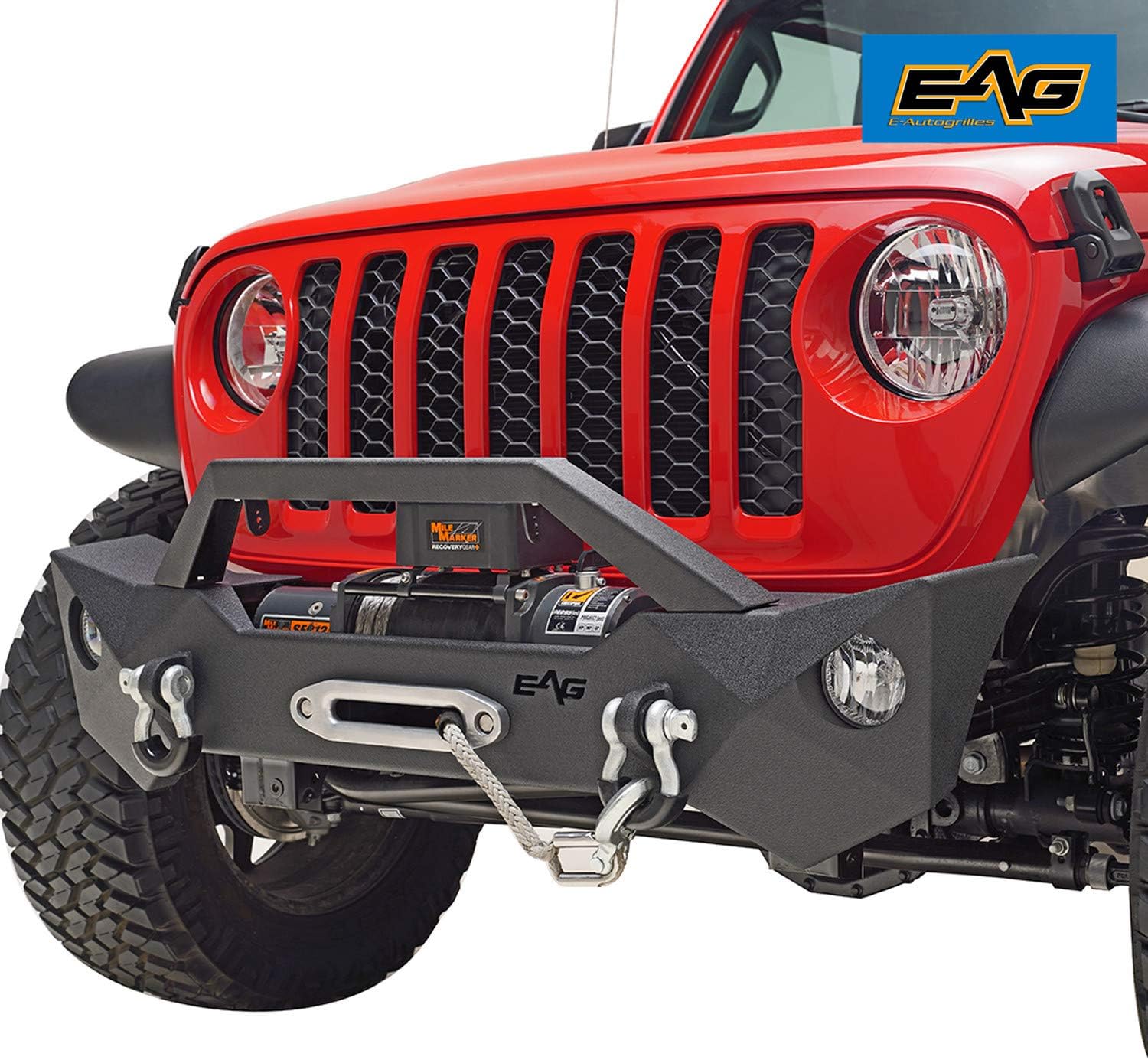 Amazon.com: EAG Rock Crawler Front Bumper with Fog Light Holes Fit for ...