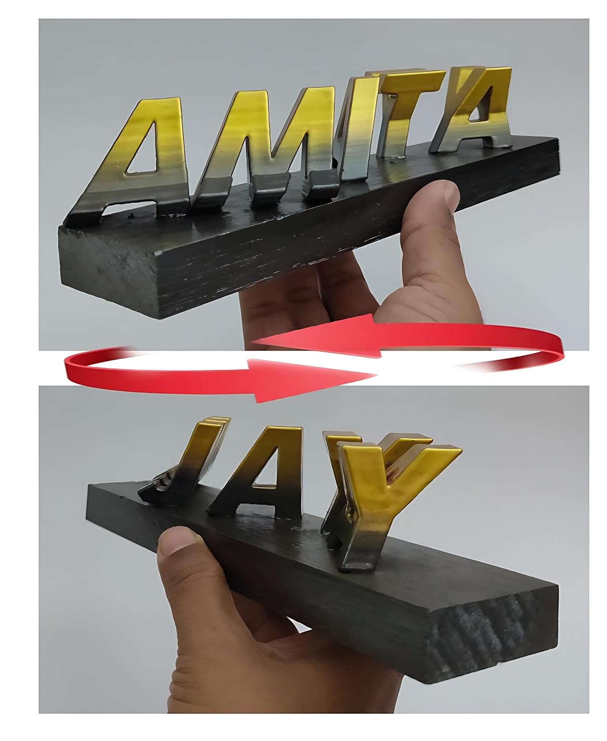 Personalized 3D Flip Name / 3D Name Art Personalized Gift for Husband ...