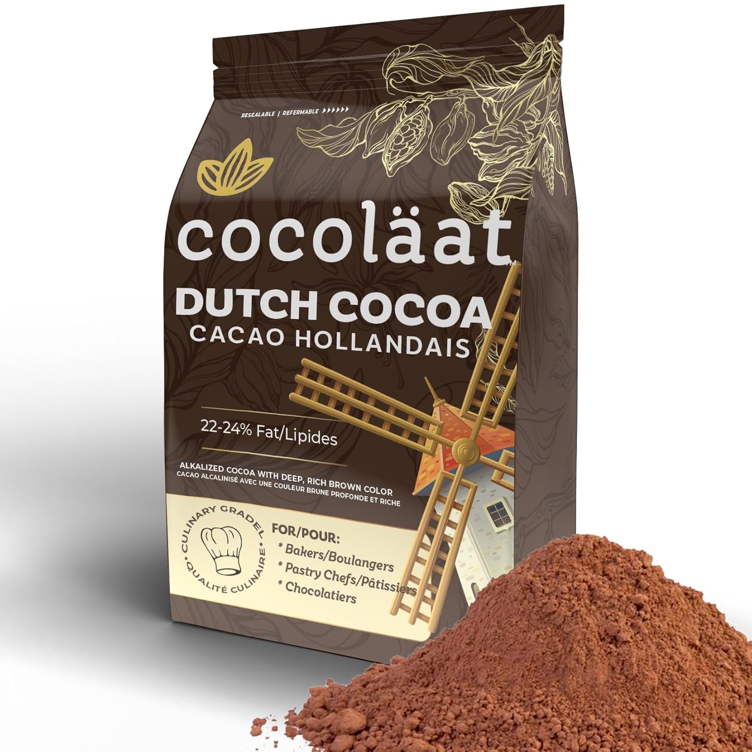 Amazon.com : Cocoläat European Style Dutch Cocoa Powder | Culinary ...