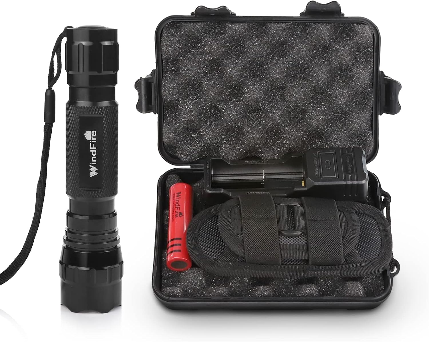 Windfire 501B Tactical Flashlight High Lumen, Single Mode 3000 Lumen ...