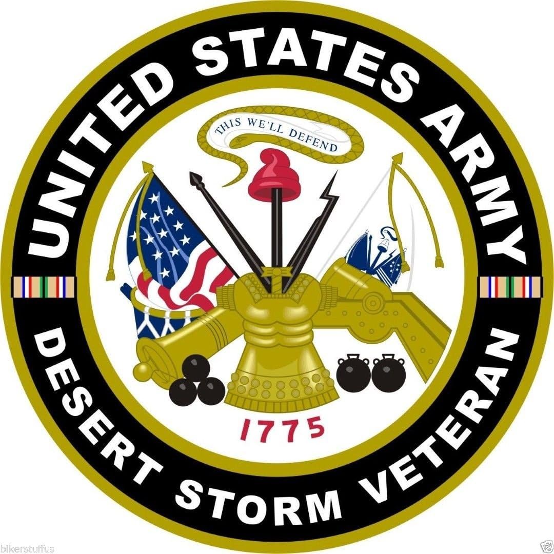 Amazon.com - Set of 2 Sticker Desert Storm Veteran Decal United States ...