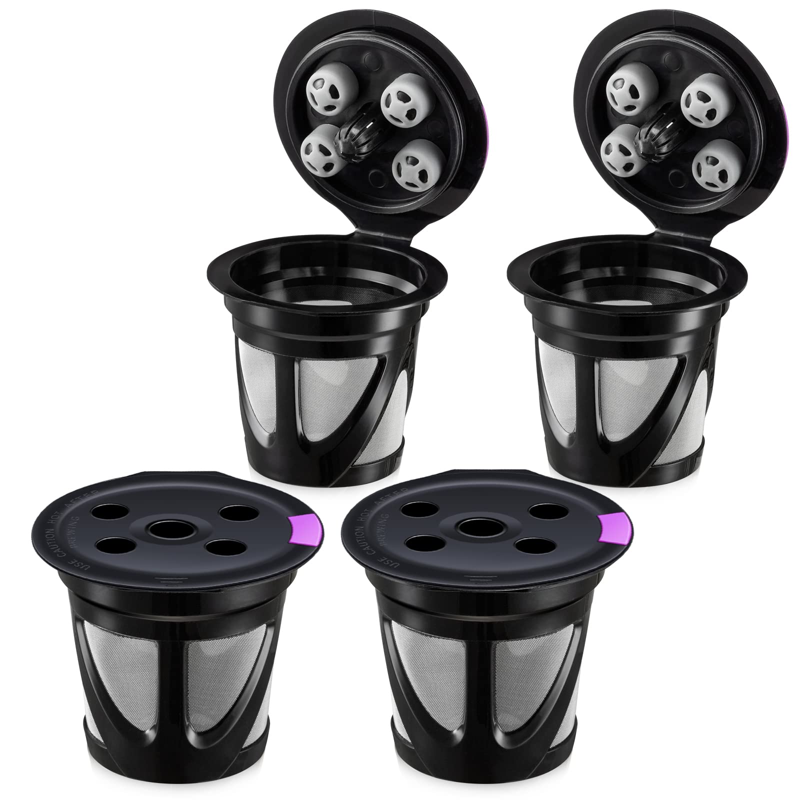 Kicovitifa Reusable K Cups, Refillable Kcup Pod Capsules for K Supreme ...