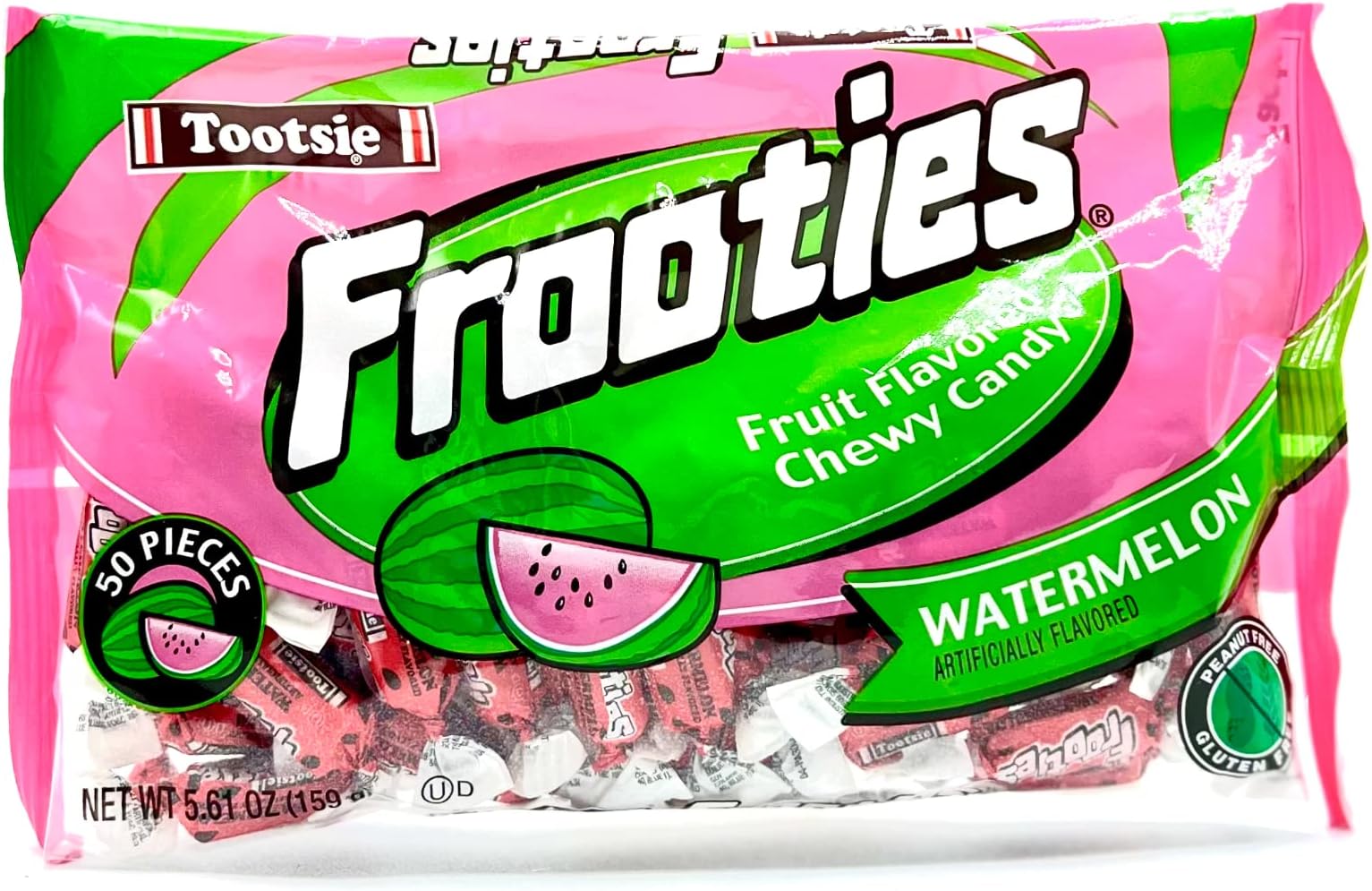 Amazon.com : Tootisie Frooties, Watermelon, Fruit Flavored Chewy Candy ...