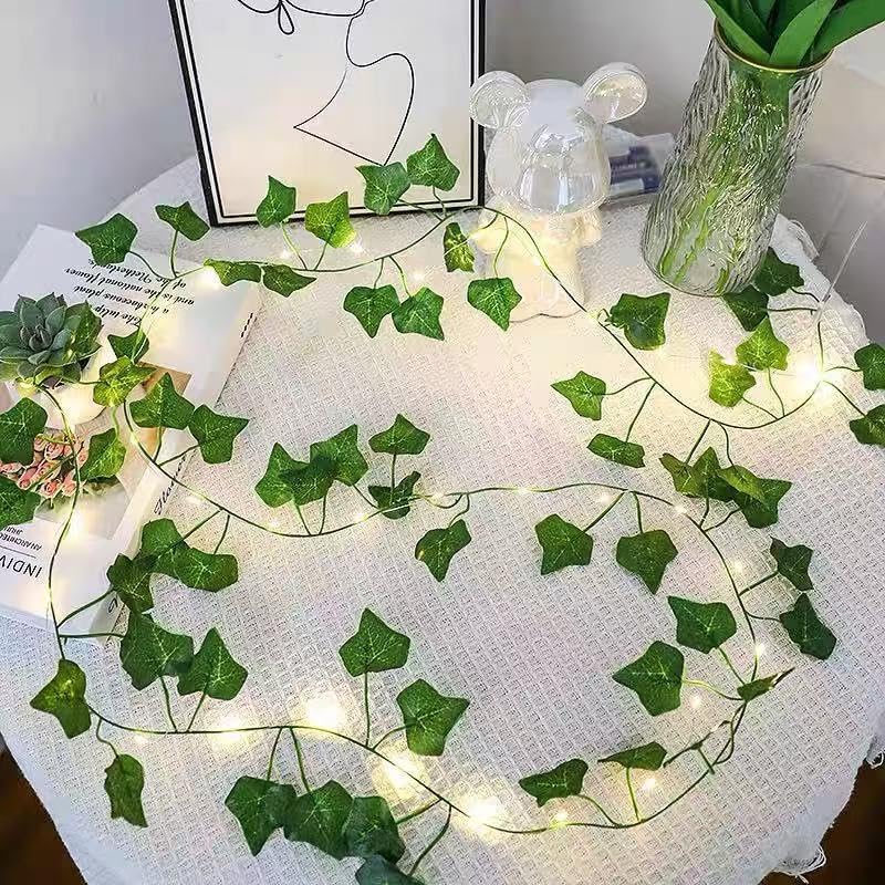 6.5 Ft Vines for Bedroom, Fairy Lights with 20 LED, Battery Twinkle ...