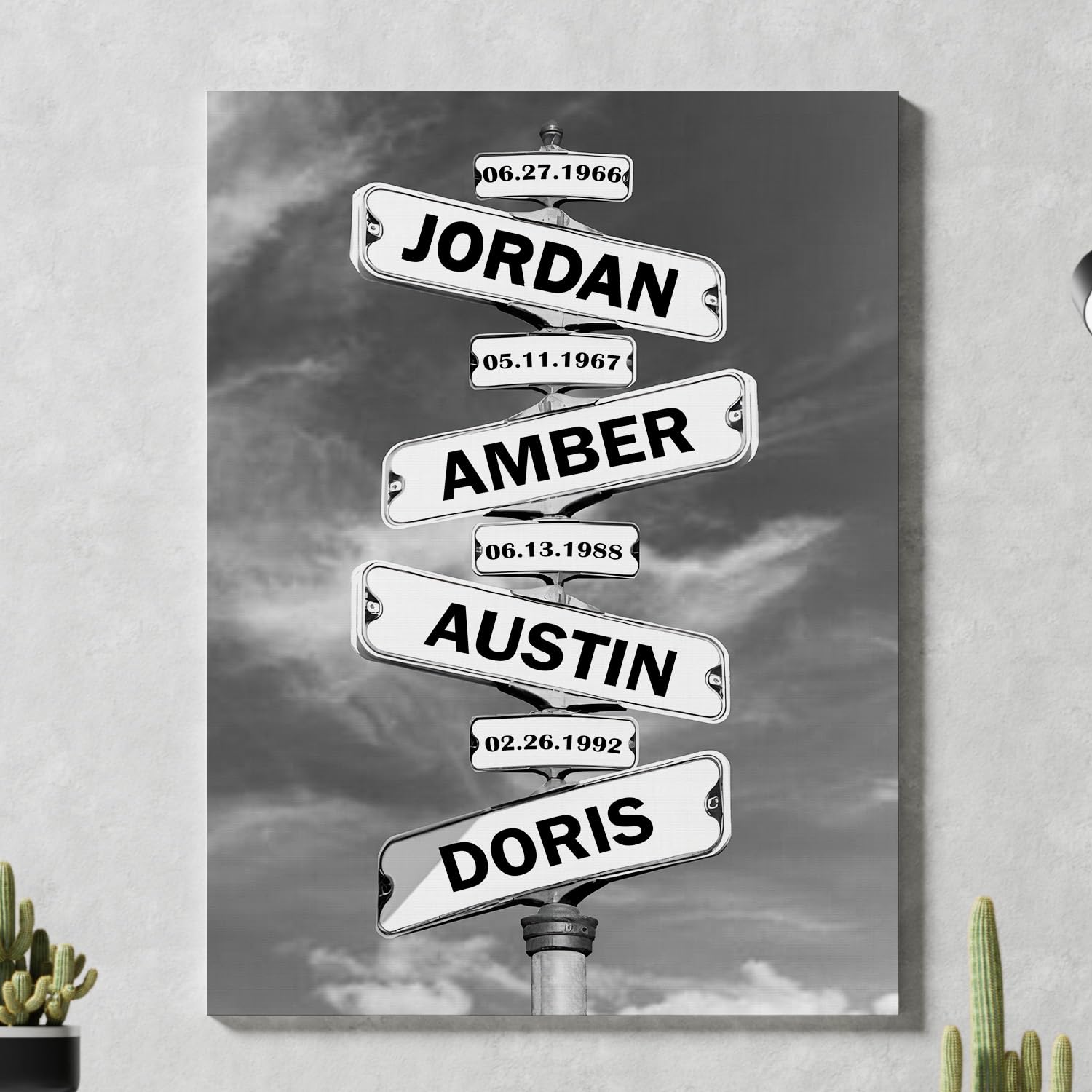 Amazon.com: Personalized Canvas Street Signs With Names, Vintage Wall ...