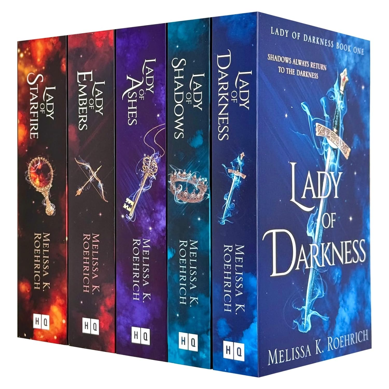 Lady of Darkness Series 5 Books Collection Set By Melissa K. Roehrich ...