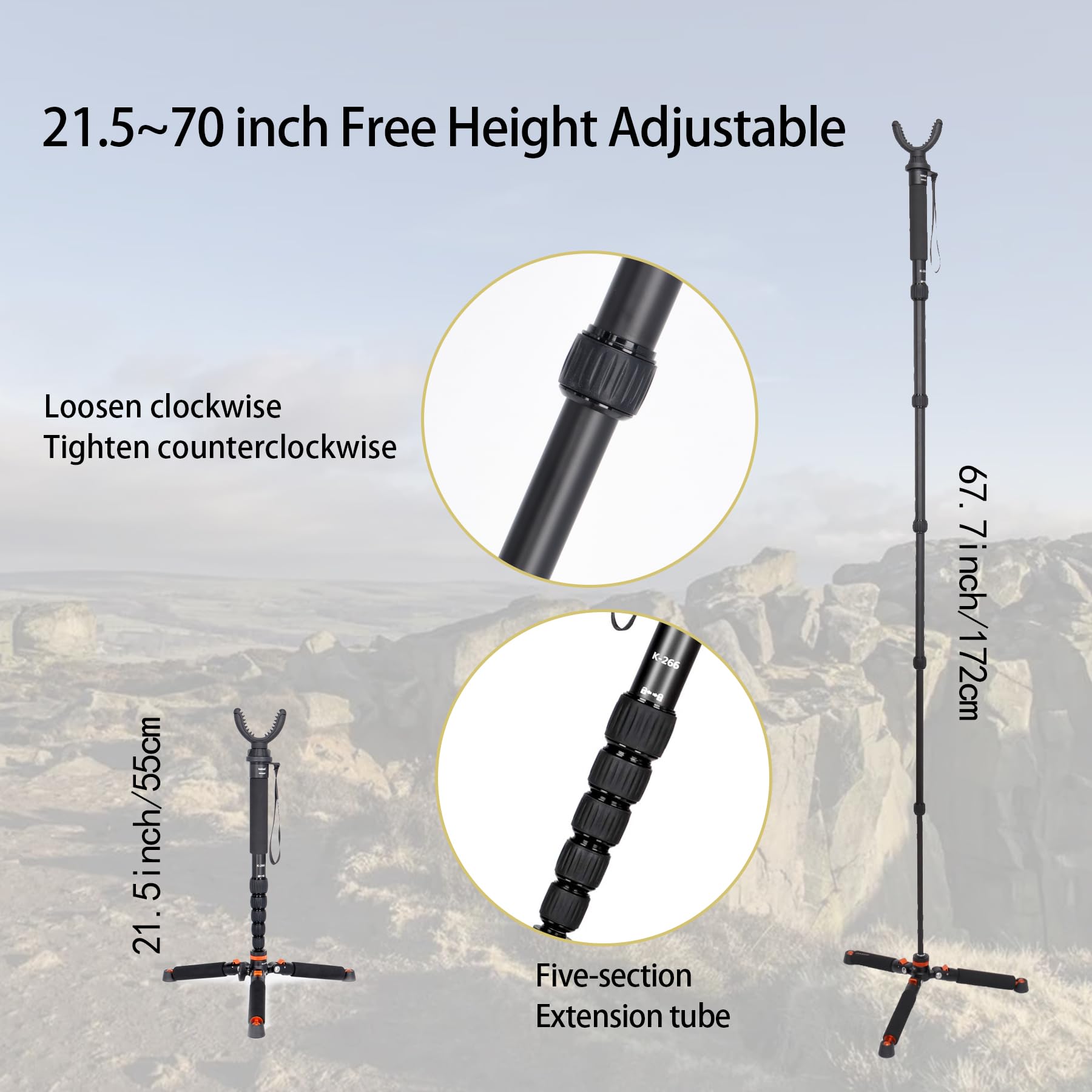 Best Monopods For Rifles Hantoptik Tripod Shooting Rest, Aluminium ...