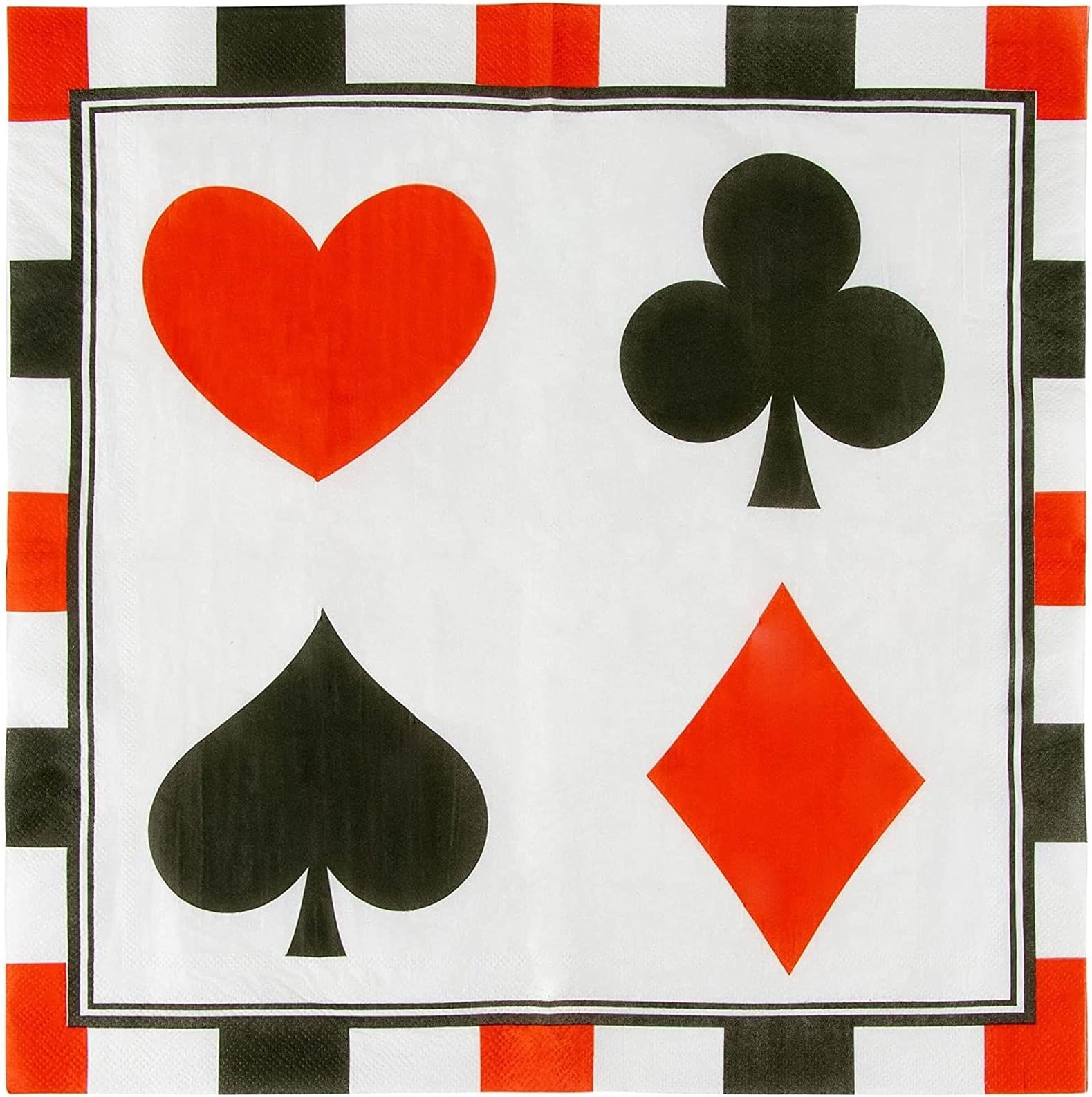 Amazon.com: 40Pcs Casino Poker Card Paper Napkins Las Vegas Paper ...