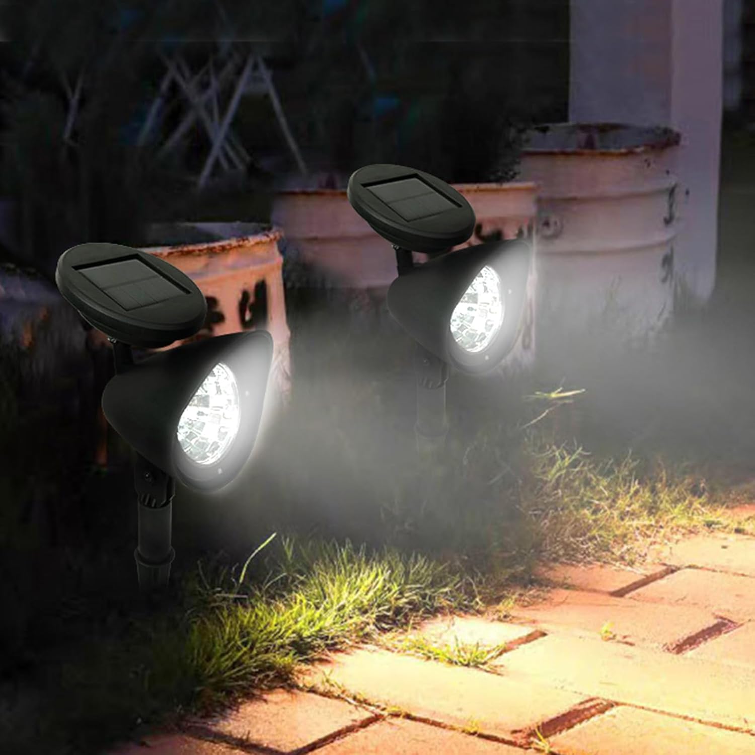 JeeYee Solar Lights Outdoor Waterproof, Solar Spotlights Outdoor Solar ...