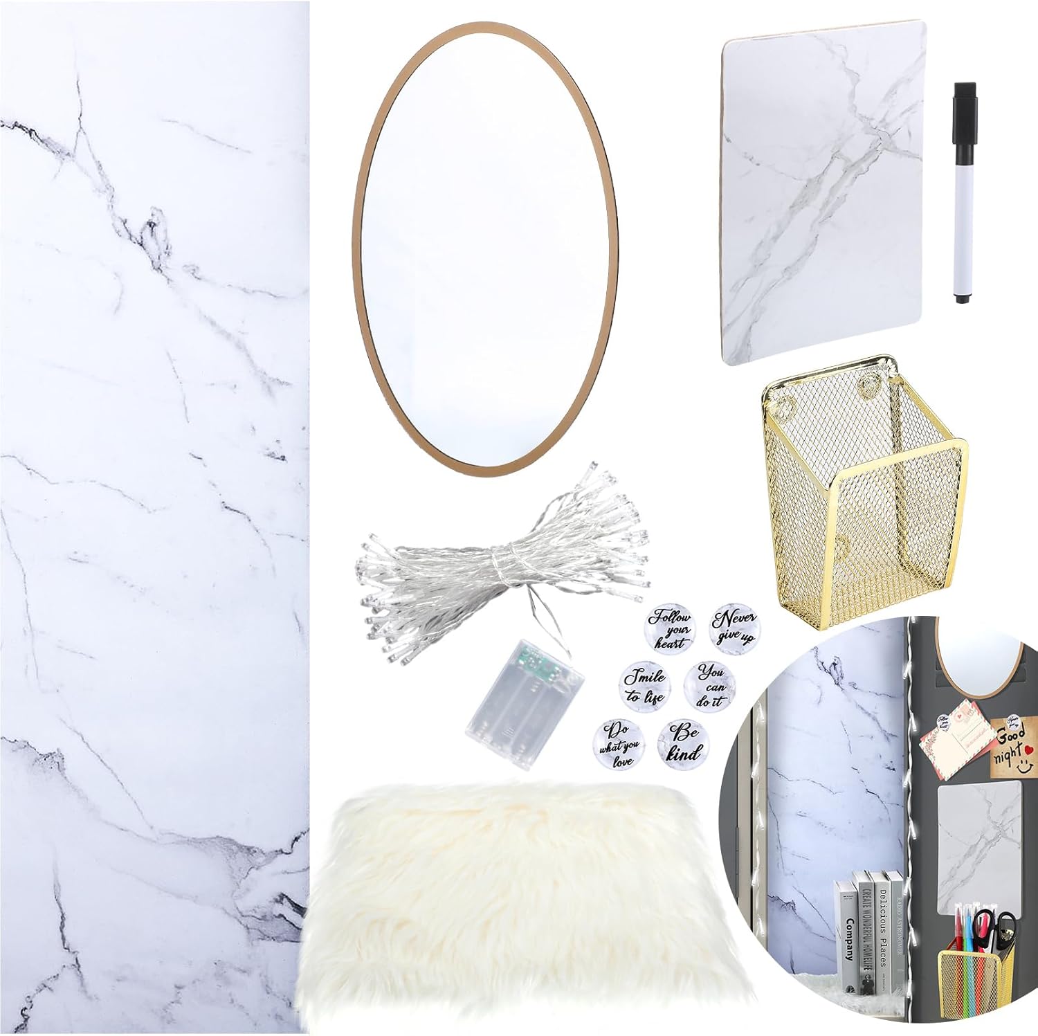 Amazon.com: Timgle 14 Pcs School Locker Organizer and Decorating Kit ...