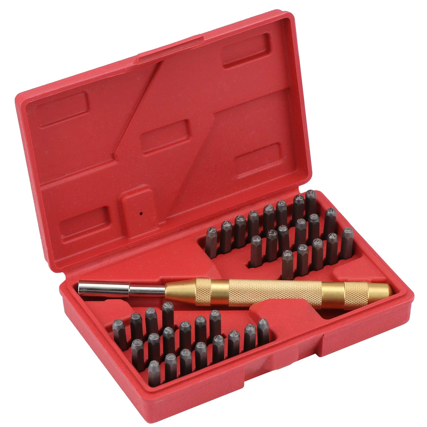 OCR 38PCS Steel Metal Letter and Number Stamping with Automatic Punch ...