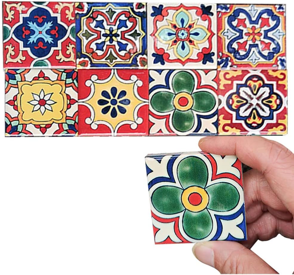 Amazon.com: Ceramic Talavera Mexican Tile 2x2,Handpainted Art Colorful ...