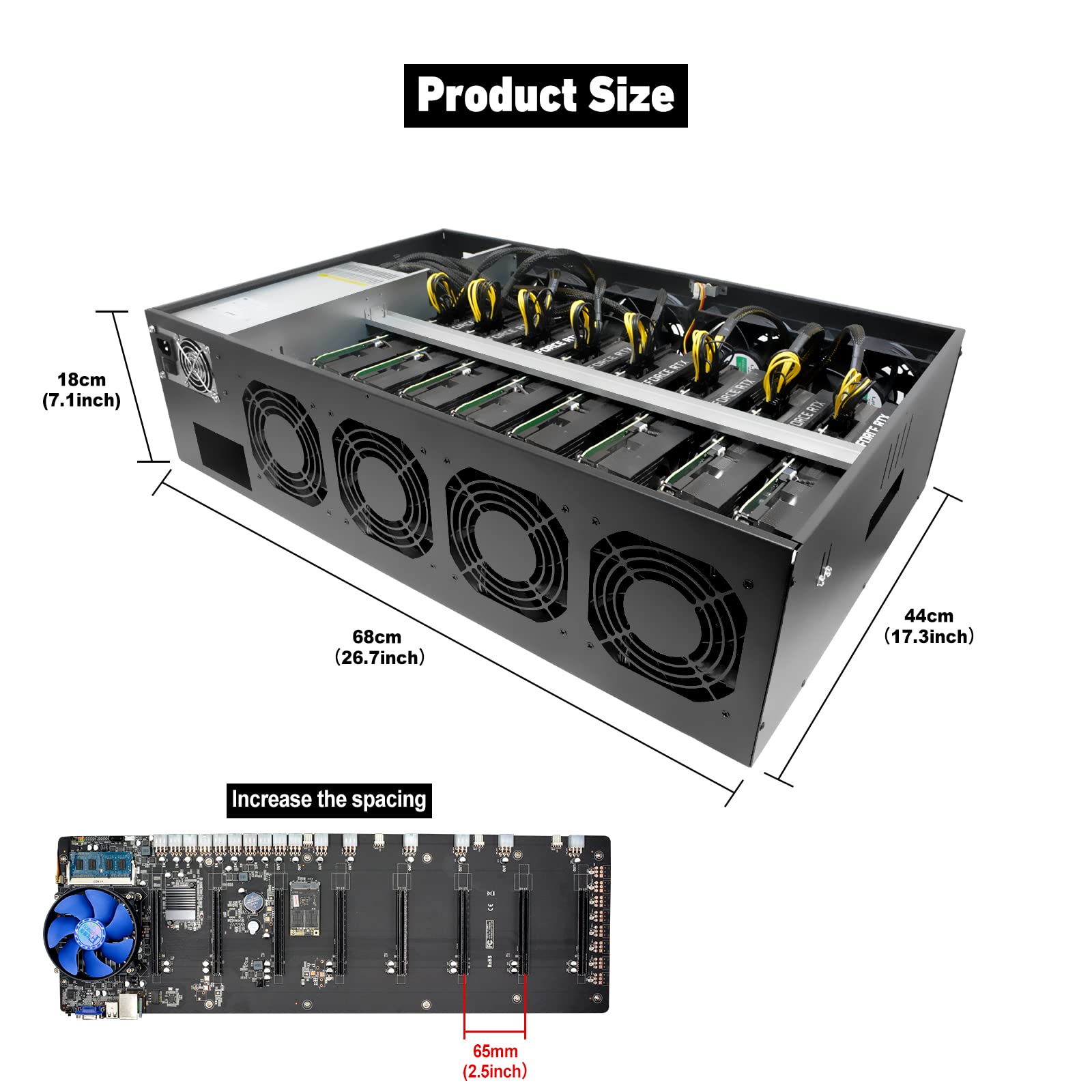 MLLIQUEA 8 GPU Ports Mining R...B09GY5JRWG | Encarguelo.com