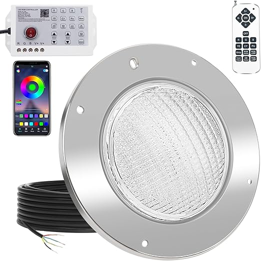 Amazon.com: 10 Inch LED Pool Lights for Inground Pool, 60W ColorColor ...