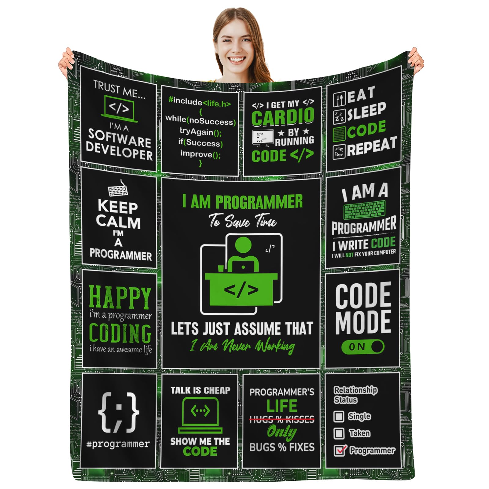 Amazon.com: DOINBEE Programmer Blanket Computer Coding Programmer Gifts for Men Women, Gifts for ...