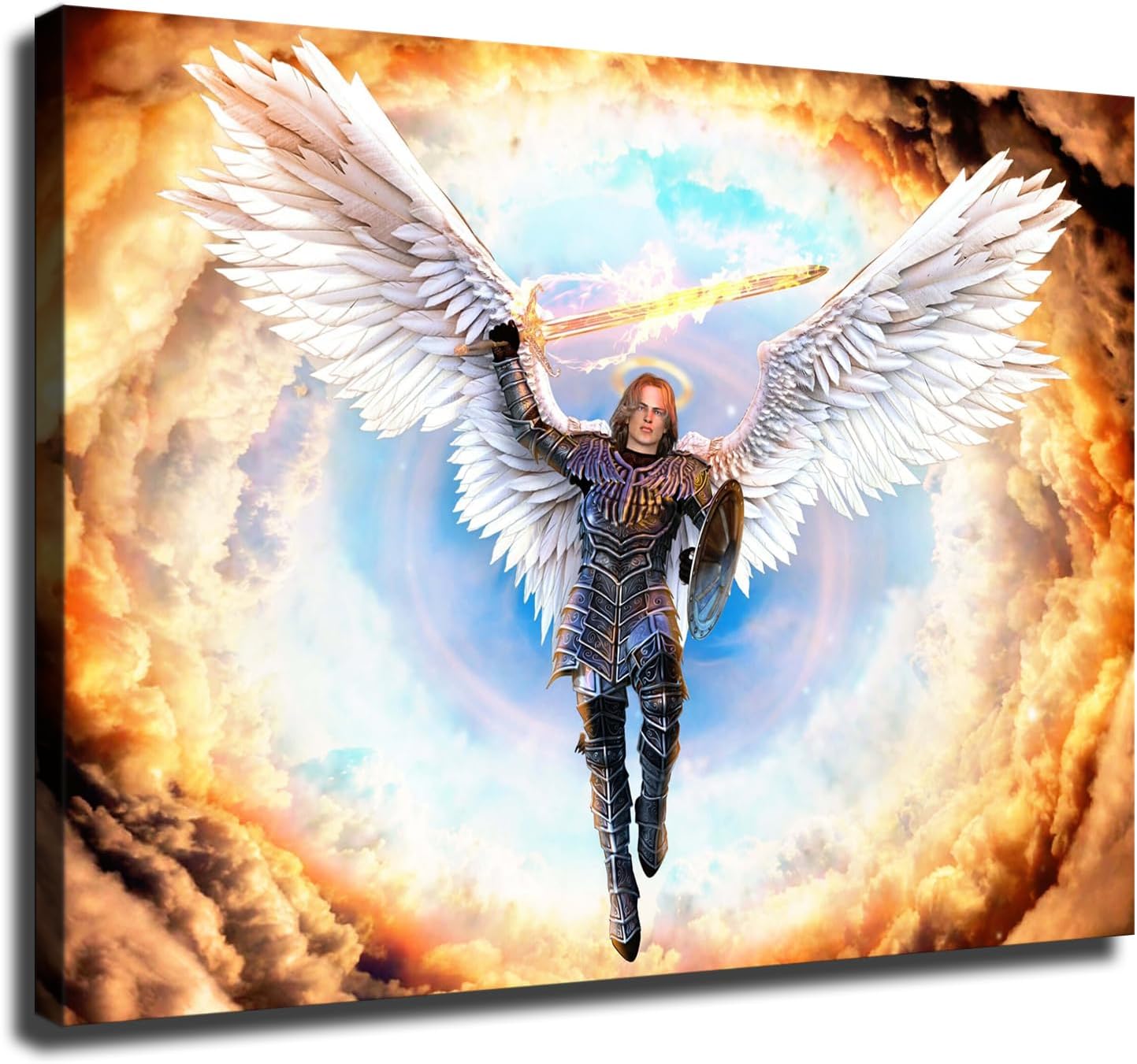 Amazon.com: Archangel Michael Canvas Wall Decor Art Painting Prints on Modern Posters Prints ...