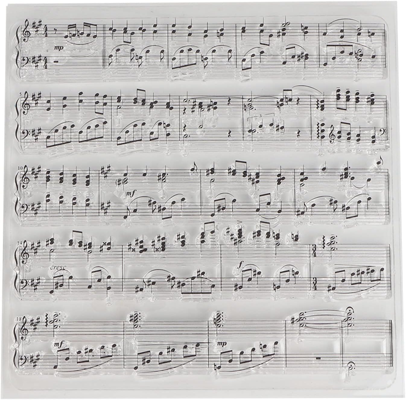 Amazon.com: KooingTech DIY Diary Scrapbooking Stamp Musical, Clear ...