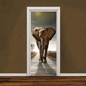Amazon.com: Modern Art 3D Door Sticker, Peel and Stick Vinyl Door Mural ...